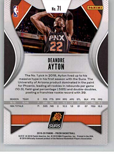 2019-20 Prizm NBA #71 Deandre Ayton Phoenix Suns Official Panini Basketball Trading Card