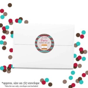 S’More Teachers Like You Teacher Appreciation Thank You Sticker Labels, 40 2" Party Circle Stickers by AmandaCreation, Great for Envelope Seals & Gift Bags