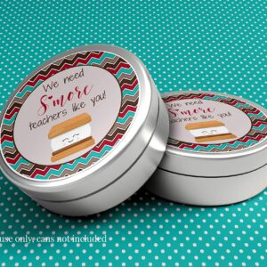 S’More Teachers Like You Teacher Appreciation Thank You Sticker Labels, 40 2" Party Circle Stickers by AmandaCreation, Great for Envelope Seals & Gift Bags