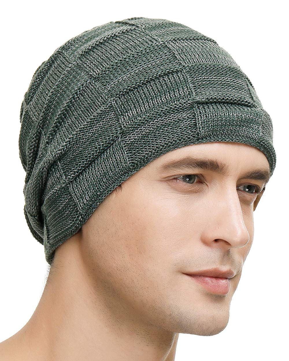 Vgogfly Slouchy Beanie for Men Winter Hats for Guys Cool Beanies Mens Lined Knit Warm Thick Skully Stocking Binie Hat