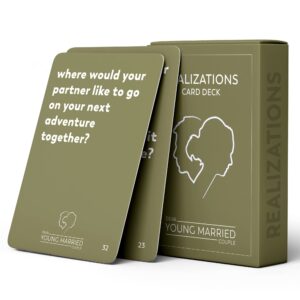 realizations - card deck - fun game for couples - 52 questions to see how well you know your partner – dating and engaged couples gift – conversation starter