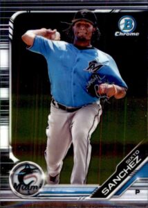 2019 bowman chrome draft #bdc-89 sixto sanchez rc rookie miami marlins mlb baseball trading card