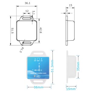 【9-Axis Offline Accelerometer Data Logger】WT901SDCL High-Precision Gyroscope+Angle (XY 0.05° Accuracy)+Magnetometer with Kalman Filtering, MPU9250 200Hz Inclinometer Sensor with 16G SD Card