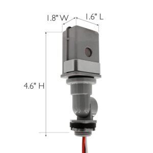 Design House 588087 Swivel Mount 120-Volt Outdoor Photocontrol, Commercial/Residential Use, Dusk to Dawn Sensor