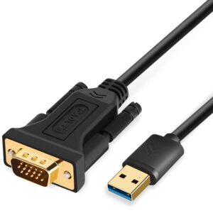 elecable usb to vga adapter cable 5ft compatible with mac os/windows 11/10/8/7, usb 3.0 to vga male 1080p monitor display video adapter/converter cord. (5ft)