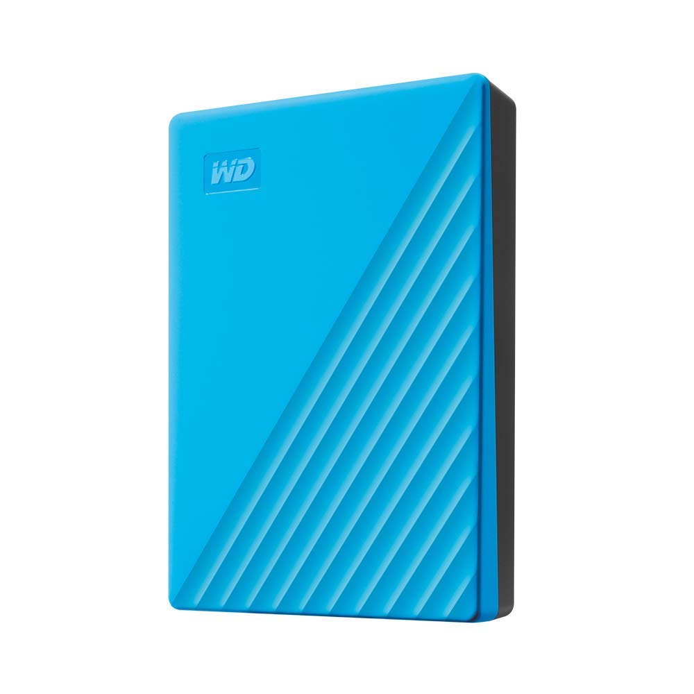 Western Digital My Passport 5 TB Portable External Hard Drive, USB 3.0, USB 2.0 Compatible, Sky Blue (WDBPKJ0050BBL-WESN)