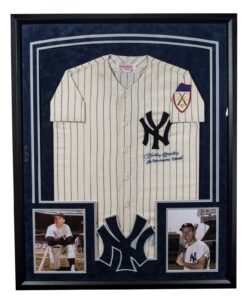 sports memorabilia beautiful mickey mantle "the commerce comet" signed new york yankees jersey jsa - autographed mlb jerseys