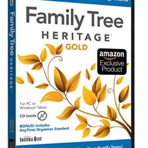 Family Tree Heritage Gold 16 - Genealogy Software - Includes Free Searches to FamilySearch, the World's Largest Genealogy Database - CD/PC