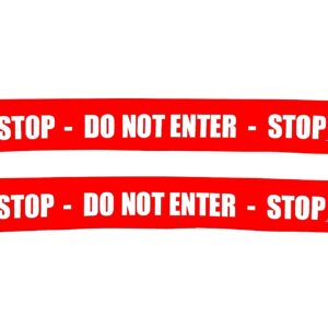 Haylins Stop Do Not Enter Sign with Magnetic Ends Nylon Door Barricade Barrier (2 Pack)