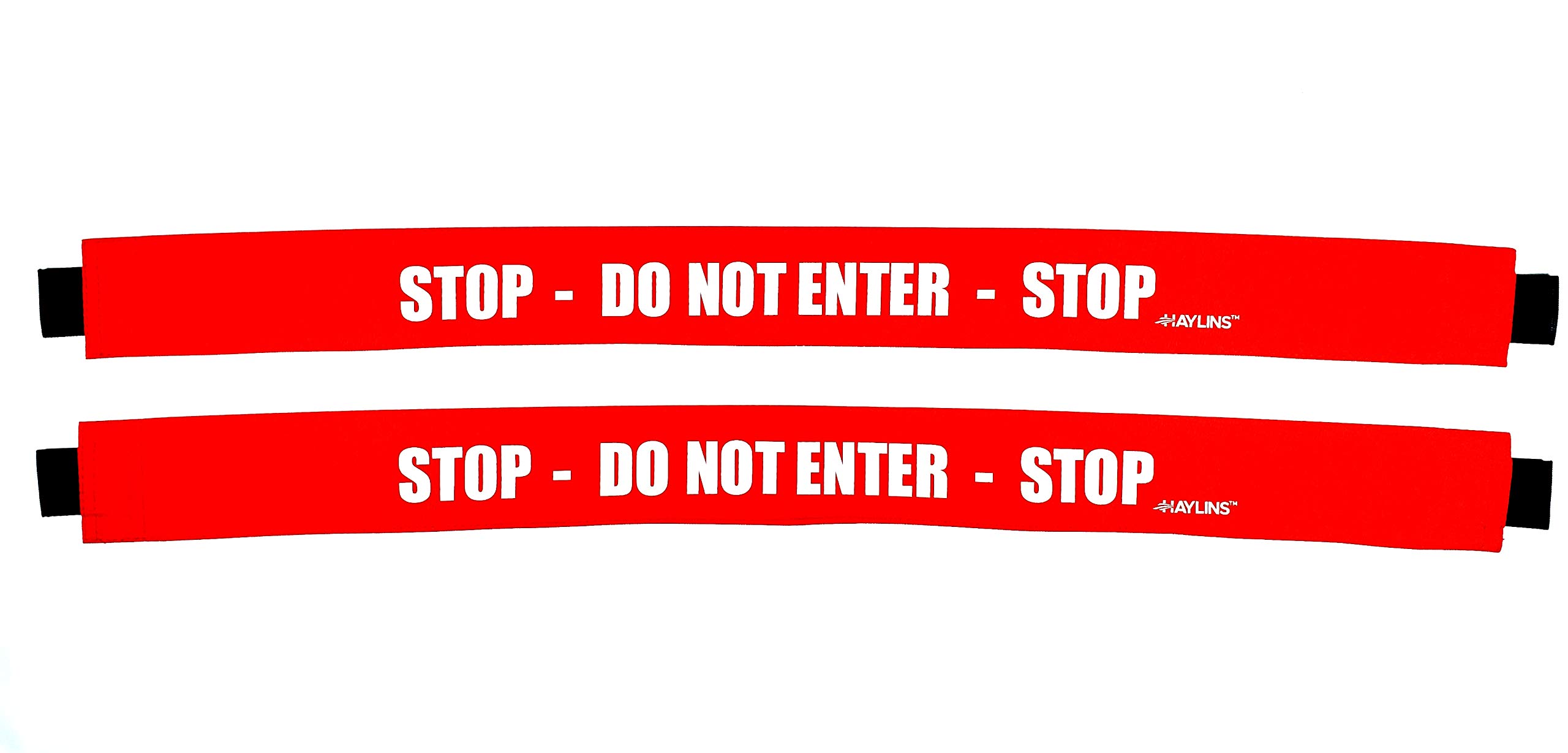 Haylins Stop Do Not Enter Sign with Magnetic Ends Nylon Door Barricade Barrier (2 Pack)