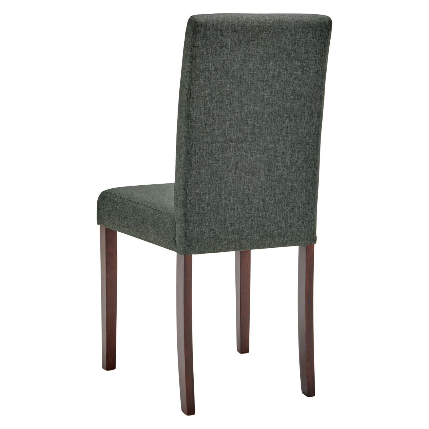 Modway Prosper Upholstered Fabric Dining Side Chair Set of 2, Gray