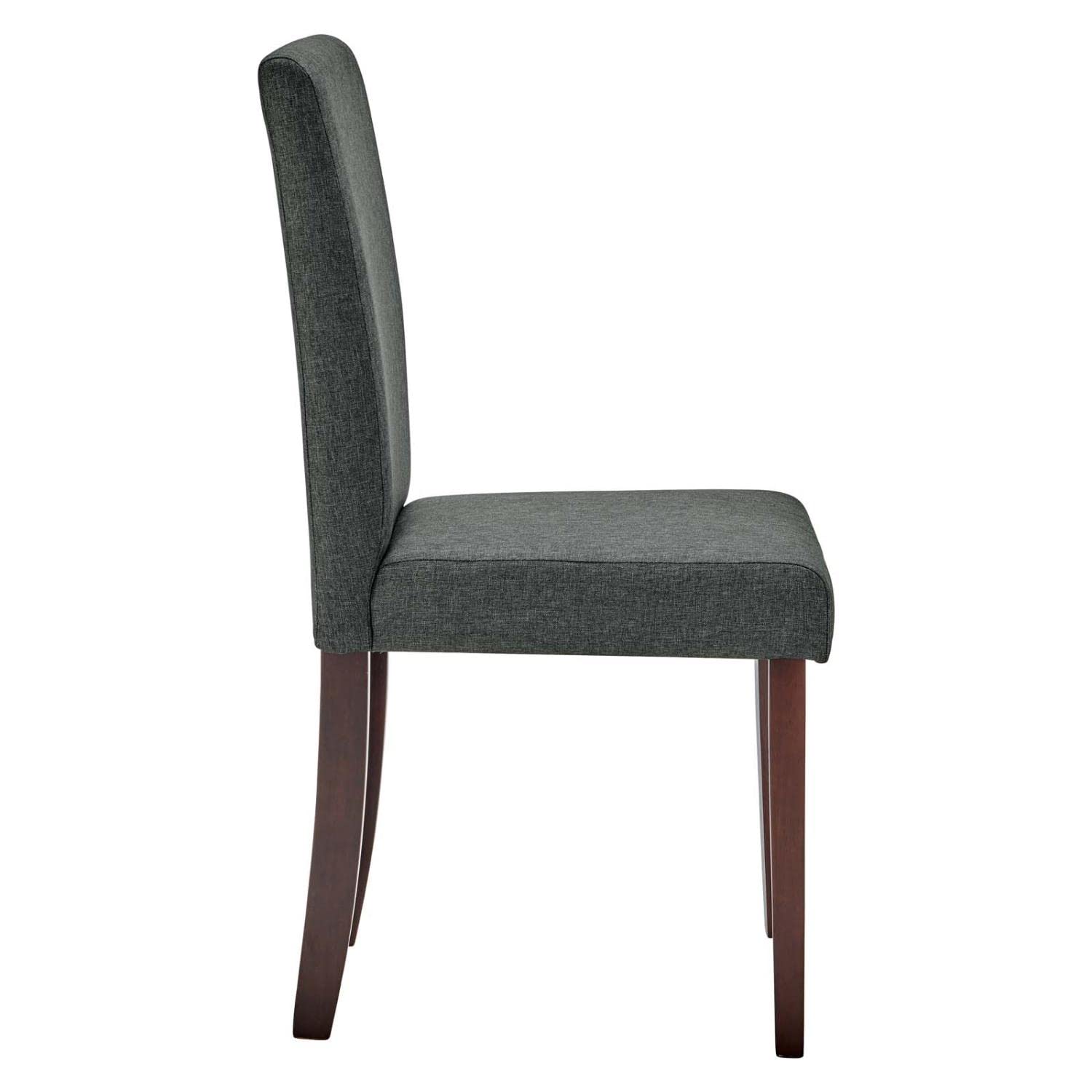 Modway Prosper Upholstered Fabric Dining Side Chair Set of 2, Gray