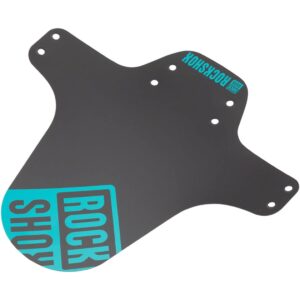 rockshox mtb fender black with teal print