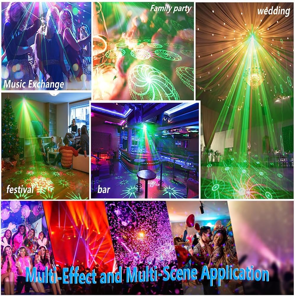 Party Lights Disco Light,RGB LED Strobe Lights Dj Lights Projector with Remote Control for Party Decorations Xmas Club Gift Karaoke KTV Bar Dances