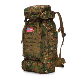 70l hiking backpack for men waterproof military camping rucksack travel daypack