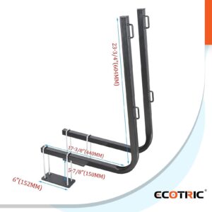 ECOTRIC RV Portable Waste Tote Tank Carrier RV Bumper Rack Support Bracket with Heavy-Duty Straps Secure Water Tank in Place During Travel