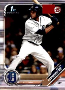 2019 bowman draft #bd-50 riley greene rc rookie detroit tigers mlb baseball trading card