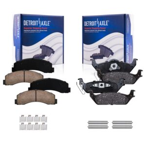 Detroit Axle - Brake Pads for 2010-2011 Ford F-150 Ceramic Brakes Pads w/Hardware Front and Rear Replacement