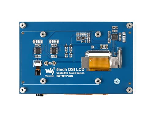 Waveshare 4.3inch Capacitive Touch Display Compatible with Raspberry Pi Pi 4B/3B+/3A+/3B/2B/B+/A+/CM3/3+/4 800×480 Resolution IPS Wide Angle MIPI DSI Interface