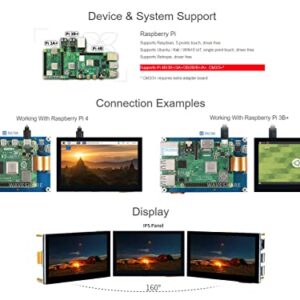 Waveshare 4.3inch Capacitive Touch Display Compatible with Raspberry Pi Pi 4B/3B+/3A+/3B/2B/B+/A+/CM3/3+/4 800×480 Resolution IPS Wide Angle MIPI DSI Interface