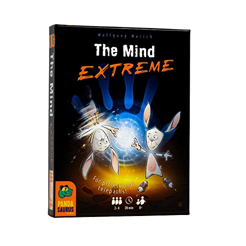 Pandasaurus Games The Mind Extreme - Twice The Speed, Synchronized and Backwards - Family-Friendly Board Games - Adult Games for Game Night - Card Games for Adults, Teens & Kids (2-4 Players) , Black