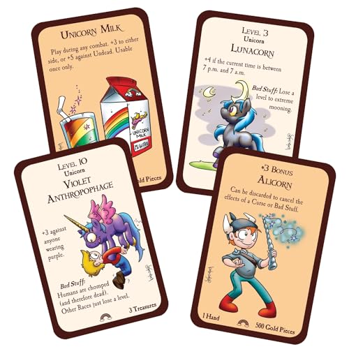 Steve Jackson Games Munchkin Unicorns Card Game (Mini-Expansion) | 15 Cards | Adult, Kids, & Family Game | Fantasy Adventure Roleplaying Game | Ages 10+ | 3-6 Players | Avg Play Time 120 Min | from