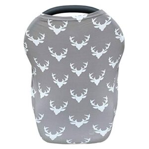 baby car seat cover deer printing nursing cover extra soft extra stretchy