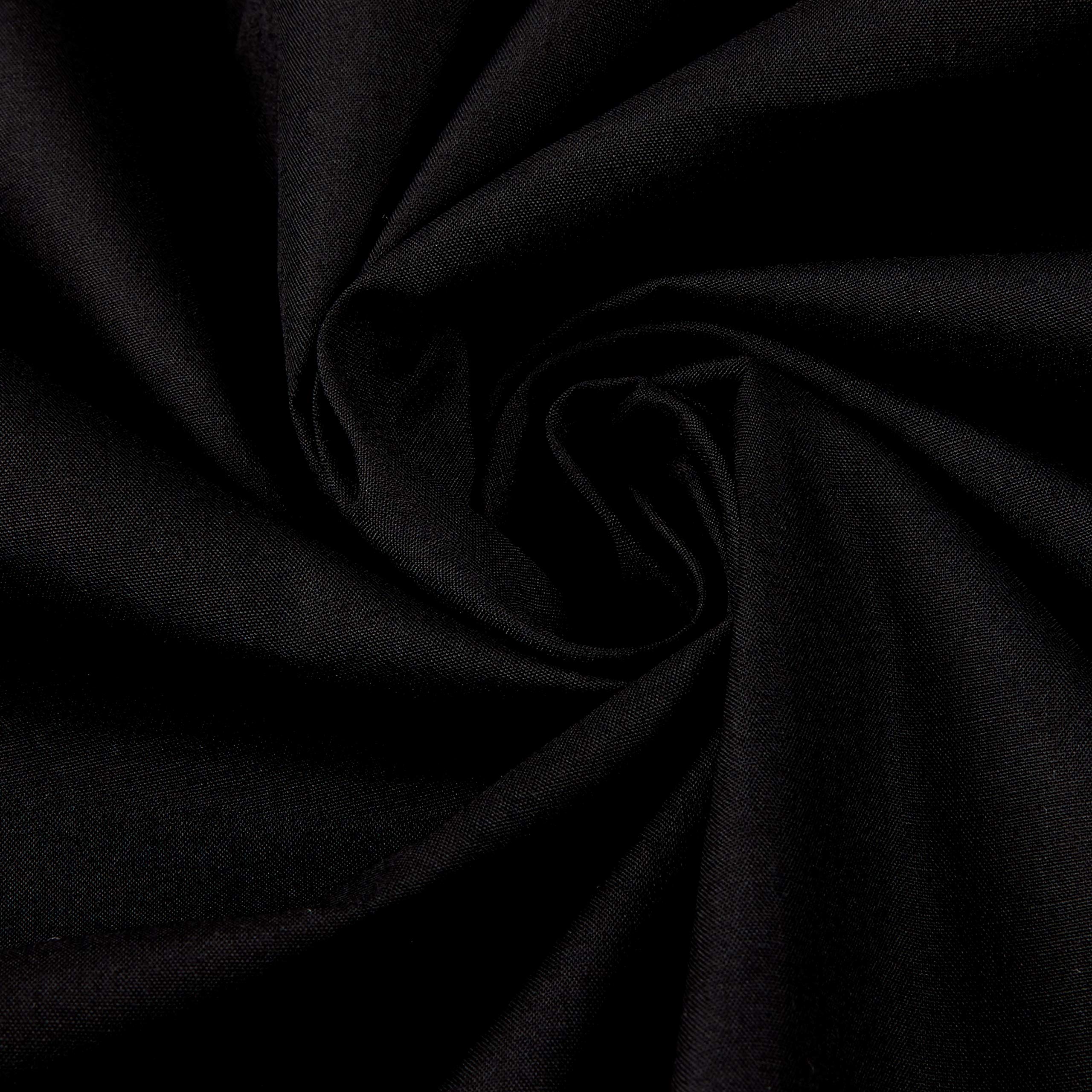 45" Liberty Broadcloth Black, Quilting Fabric by the Yard