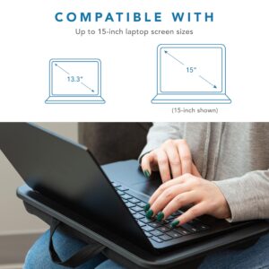 LAPGEAR Compact Lap Desk - Black - Fits up to 15 Inch Laptops - Style No. 43108