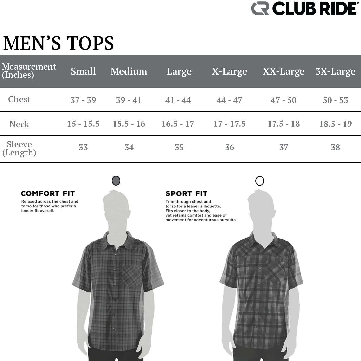 Club Ride Apparel Men's Detour Short Sleeve Cycling Jersey, Comfort Snap Down Top, Moisture Wicking Riding Shirt with Pocket, 50 UPF Breathable Bike Shirt, Khaki/Cayenne, Small