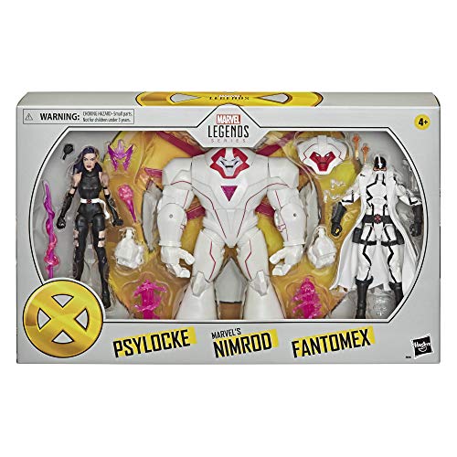 Marvel Hasbro Legends Series X-Men 6-inch Collectible Action Figures Psylocke, Nimrod, and Fantomex Toys