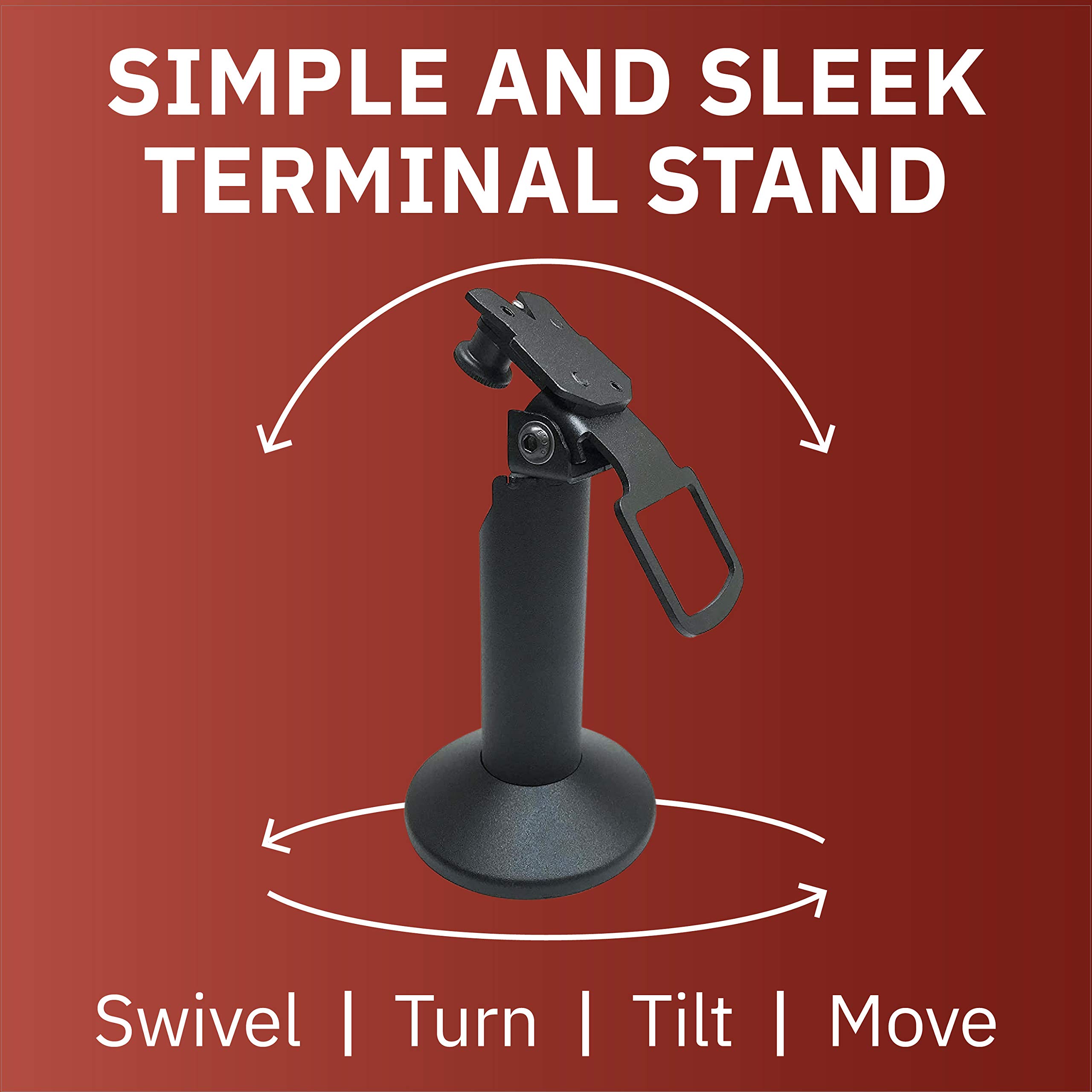 DCCStands Swivel and Tilt Ingenico Lane/3000/5000/7000 Terminal Stand, Screw-in and Adhesive