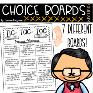 writing choice boards