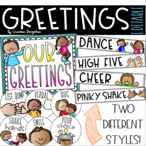 morning greetings choices sign card posters editable