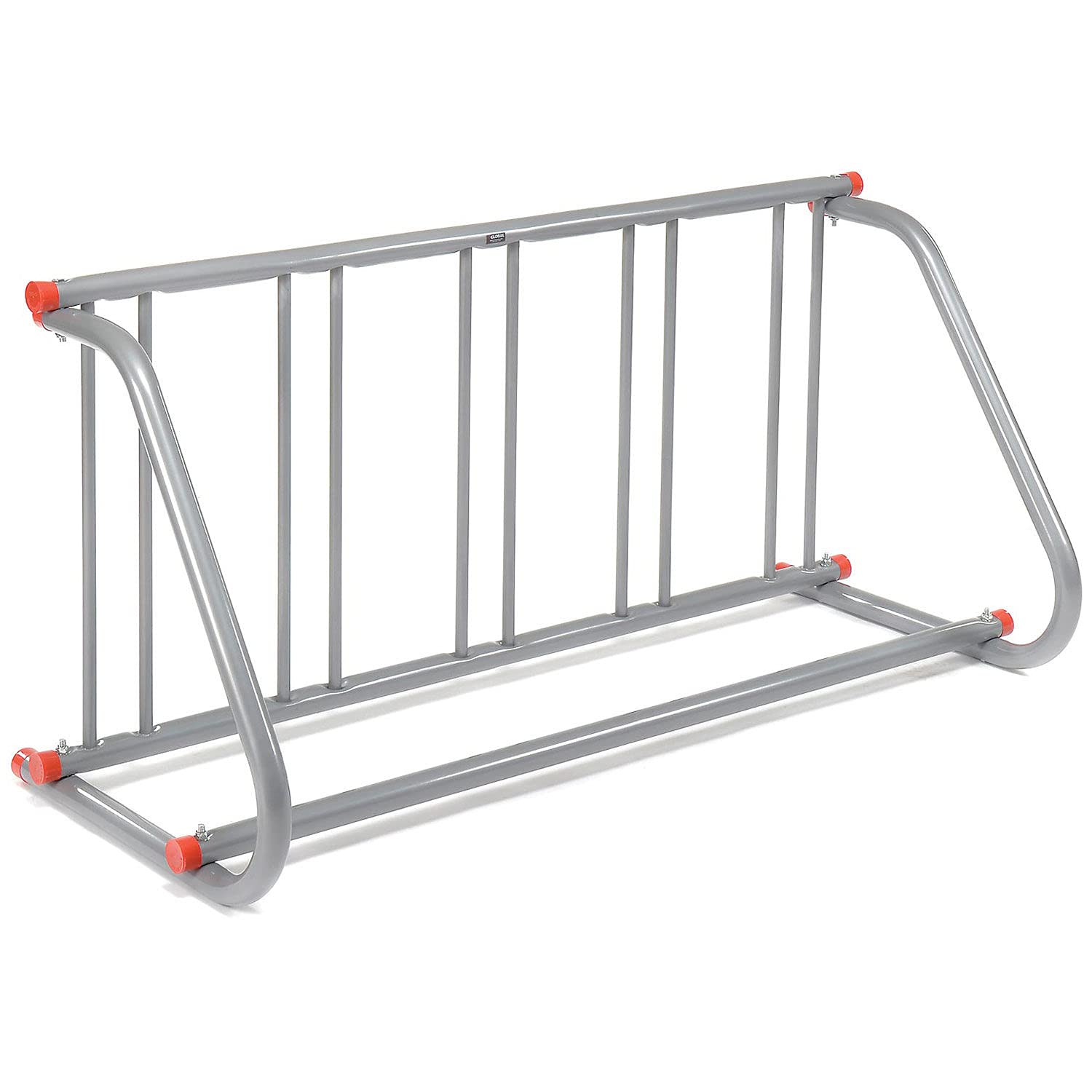 Global Industrial 61-5/8"L Grid Bike Rack, Single Sided, Powder Coated Steel, 5-Bike Capacity