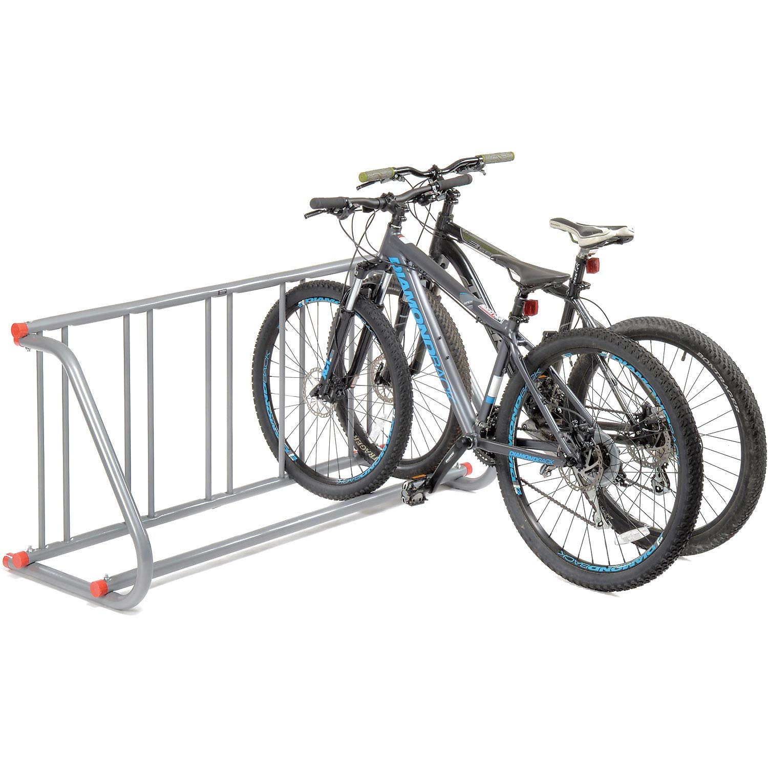 Global Industrial 61-5/8"L Grid Bike Rack, Single Sided, Powder Coated Steel, 5-Bike Capacity