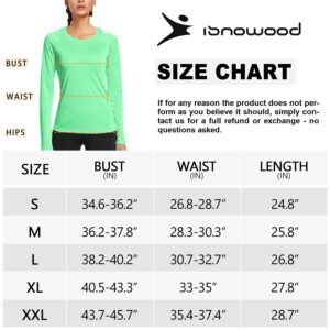 Womens UPF 50+ Long Sleeve Workout Running Shirts Quick Dry Outdoor UV Sun Protection T-Shirt for Diving Rash Guard Swimming Fishing Light Green