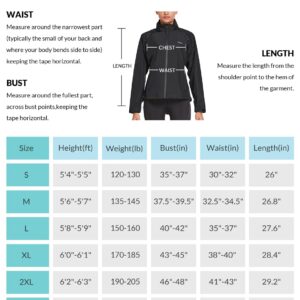 BALEAF Women's Rain Jackets Waterproof Windbreaker Windproof Lightweight Running Cycling Jackets Reflective Packable Hooded Black M