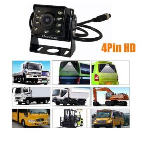 9" 4Pin IPS HD SD DVR Recording 2CH Split Car Rear View Monitor + 2X AHD 1080P Reversing Backup Camera for Bus Long Truck Vehicle Waterproof 12V-24V