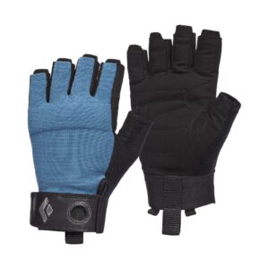 black diamond equipment crag half-finger gloves - astral blue - small