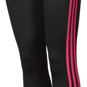 adidas Kids Girls' Performance Tight Three Stripe Leggings - XL - Black/Pink