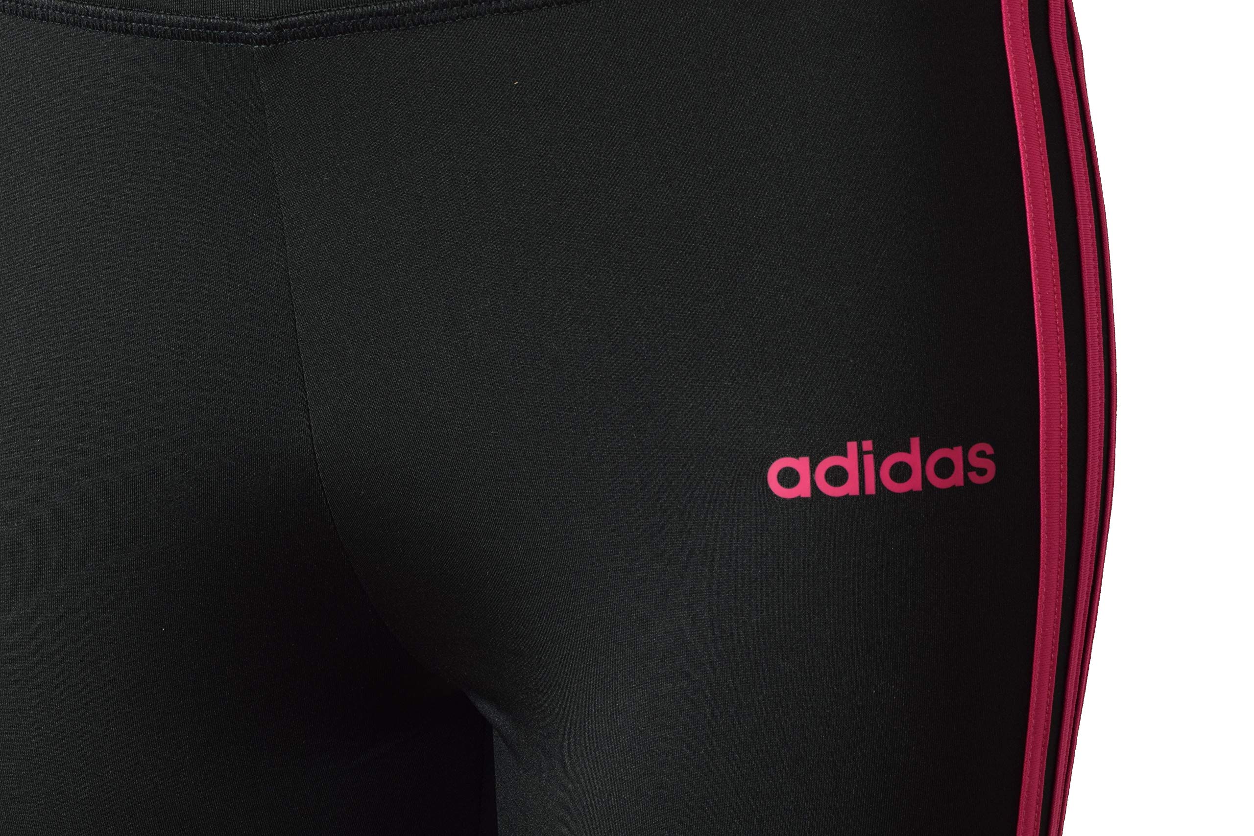 adidas Kids Girls' Performance Tight Three Stripe Leggings - XL - Black/Pink