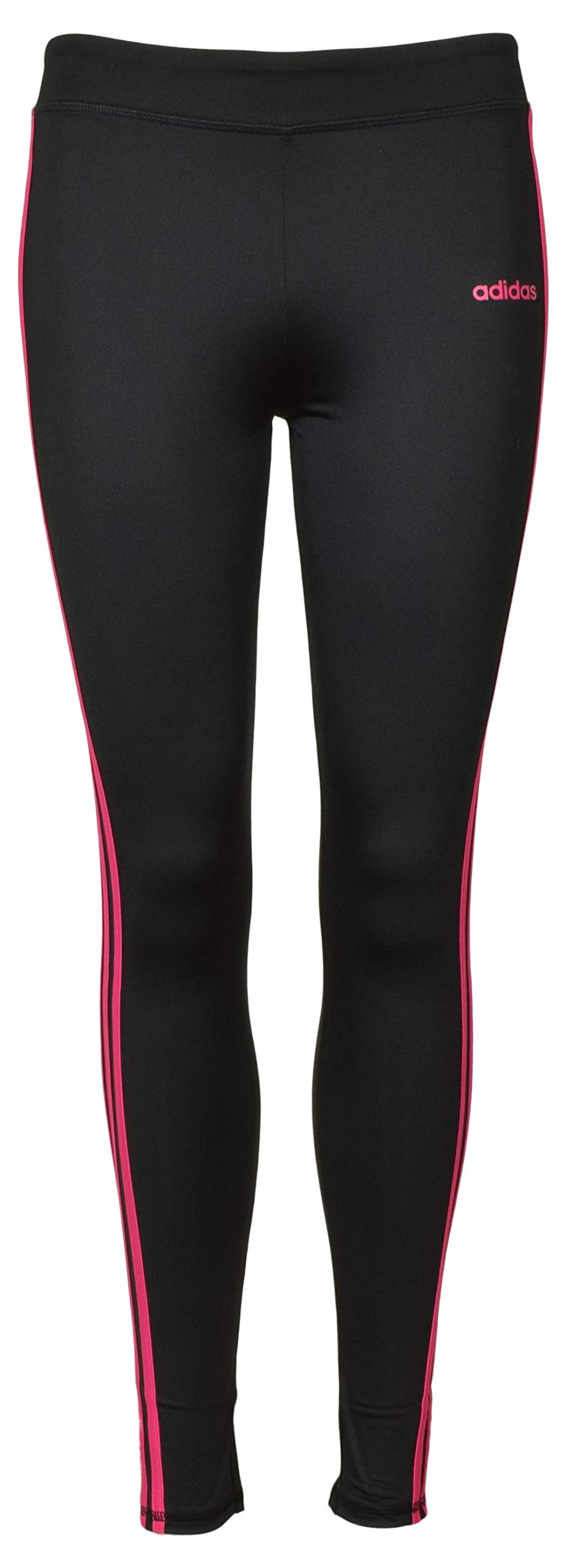 adidas Kids Girls' Performance Tight Three Stripe Leggings - XL - Black/Pink