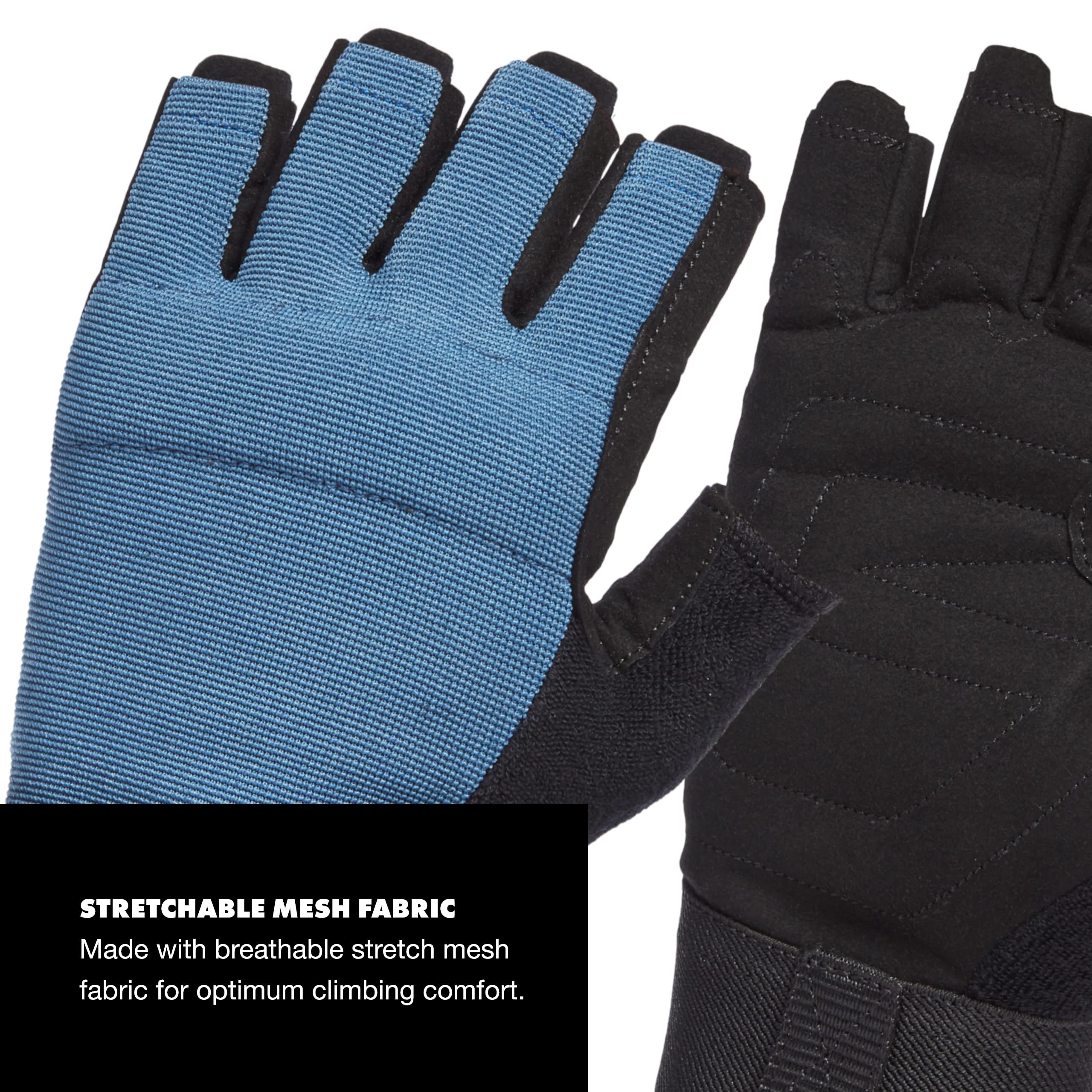 BLACK DIAMOND Equipment Crag Half-Finger Gloves - Astral Blue - Large