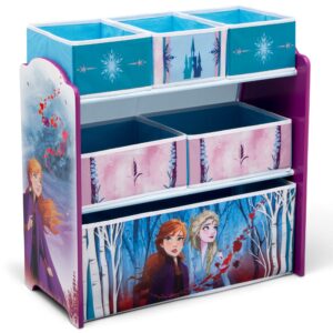 disney frozen ii 6 bin design and store toy organizer by delta children, greenguard gold certified