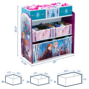 Disney Frozen II 6 Bin Design and Store Toy Organizer by Delta Children, Greenguard Gold Certified