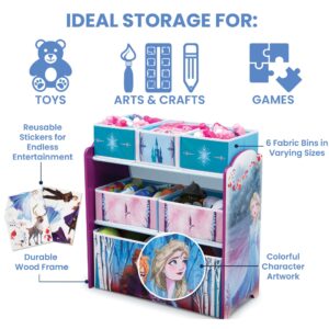 Disney Frozen II 6 Bin Design and Store Toy Organizer by Delta Children, Greenguard Gold Certified