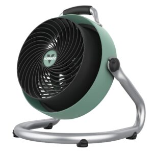 Vornado 293HD Heavy Duty Air Circulator Shop, 3-Speed Floor Fan, Adjustable Head, Easy-Clean Grill, Large (293), Green, 16 in