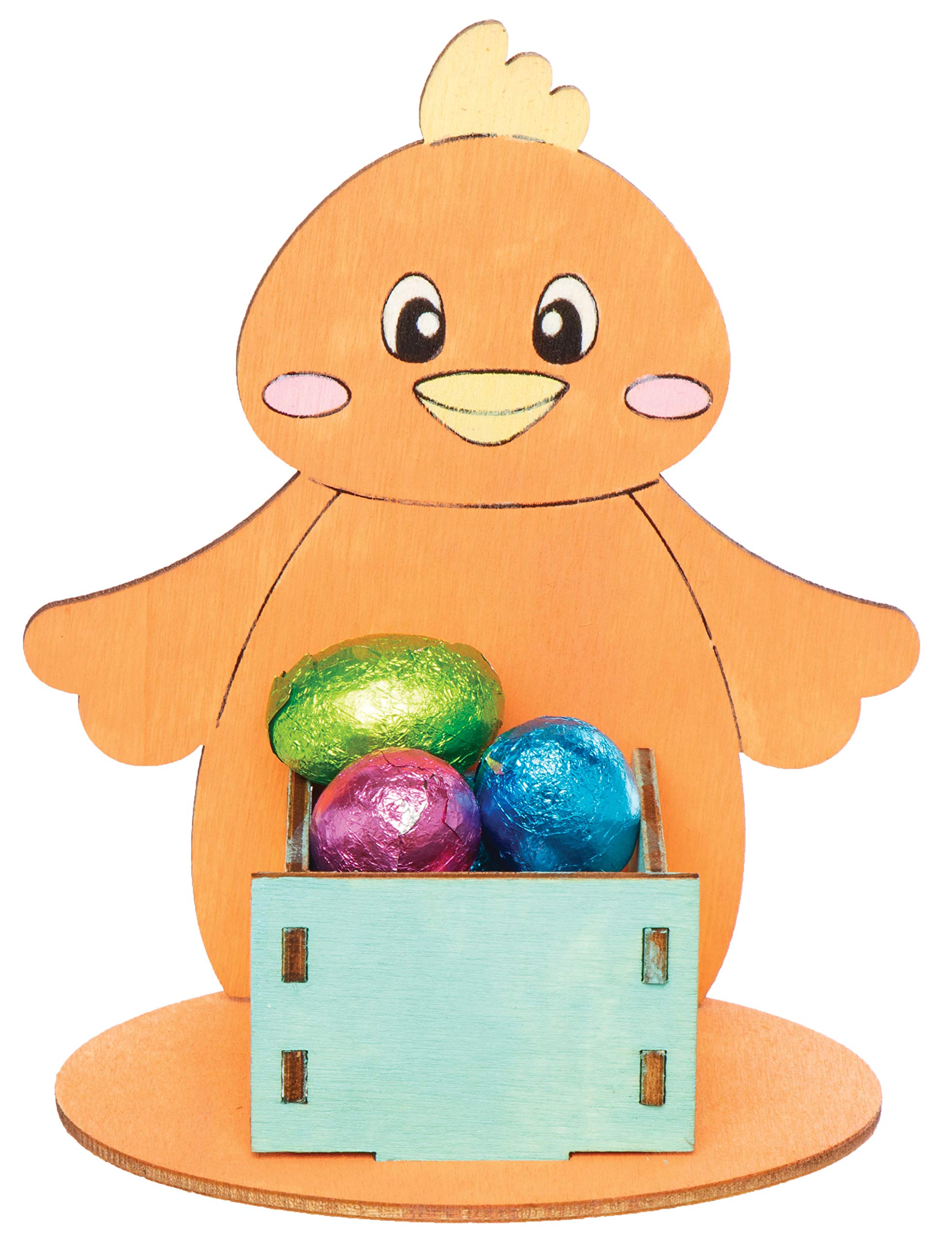 Baker Ross AT506 Easter Egg Cup Kits - Pack of 4, Creative Art and Craft Supplies for Kids to Make and Decorate