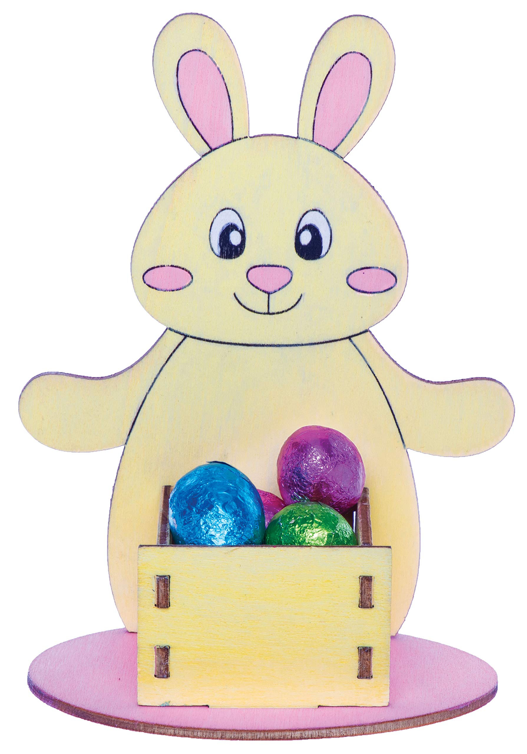 Baker Ross AT506 Easter Egg Cup Kits - Pack of 4, Creative Art and Craft Supplies for Kids to Make and Decorate